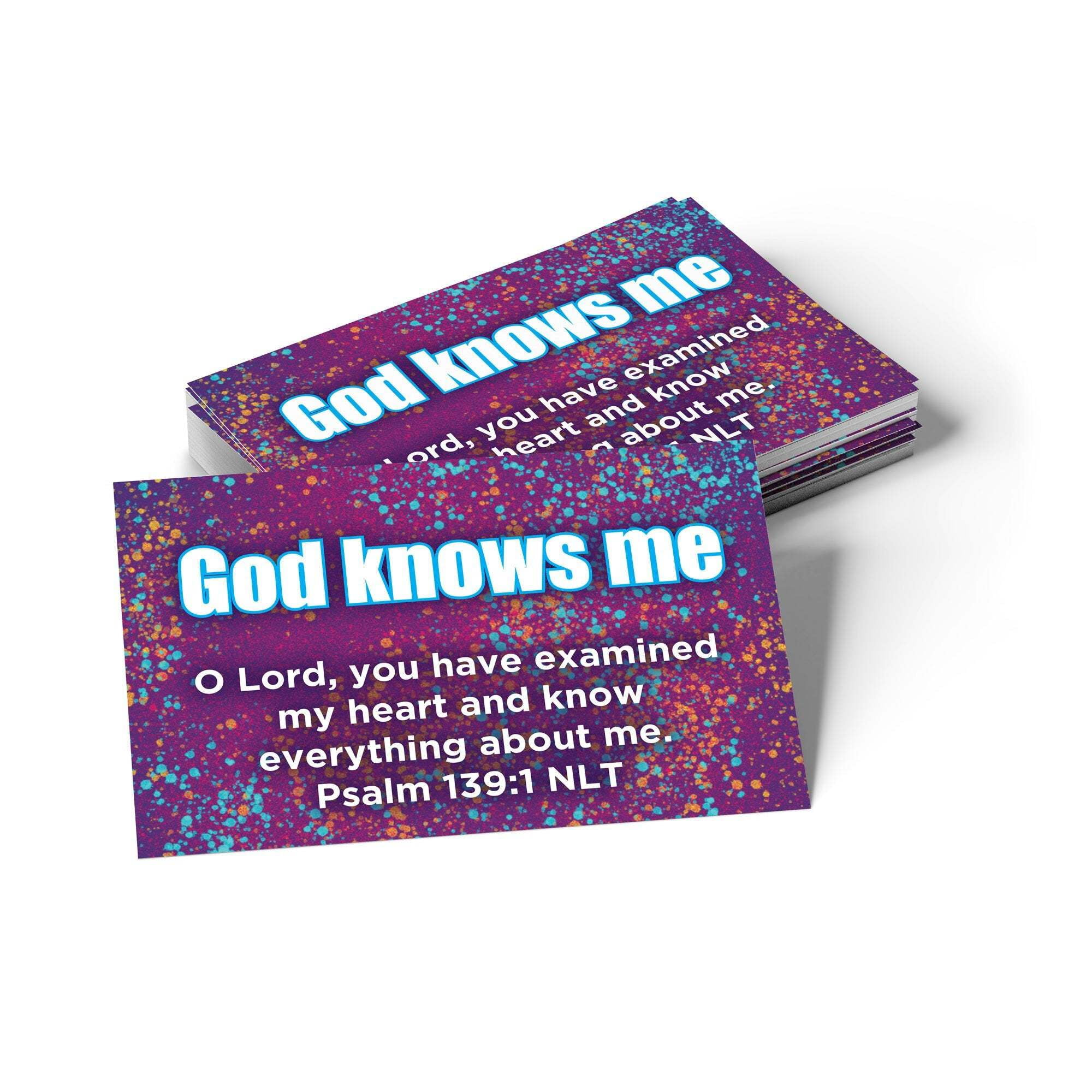 Children's Pass Along Scripture Cards - God Knows Me, Pack of 25 ...