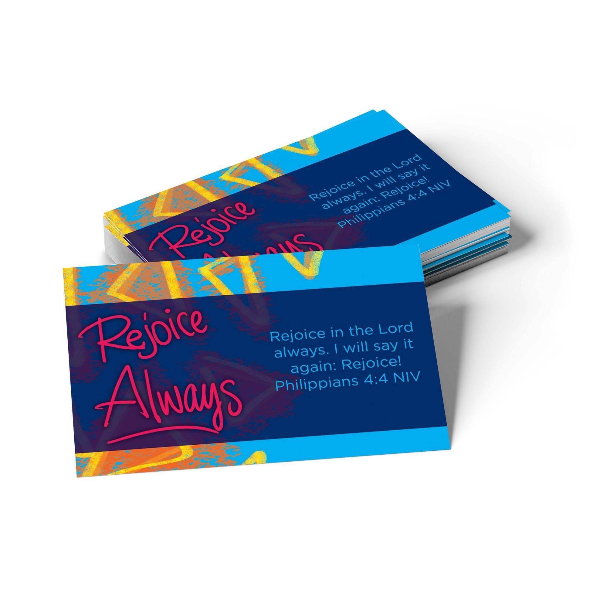 Children's Pass Along Scripture Cards - Rejoice Always, Pack of 25 ...