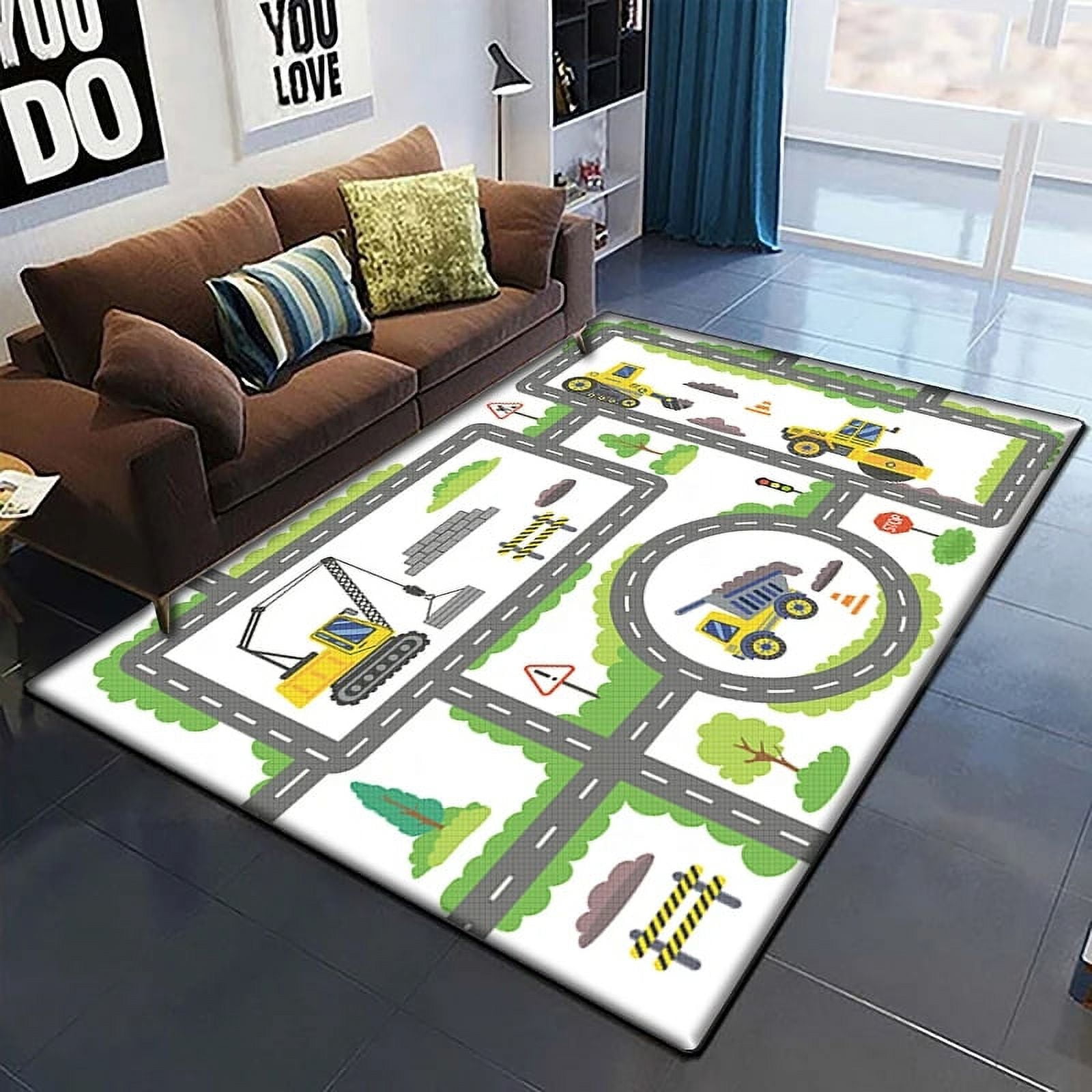 Children's Play Carpets Carpet for Living Room Big Size Traffic Route ...