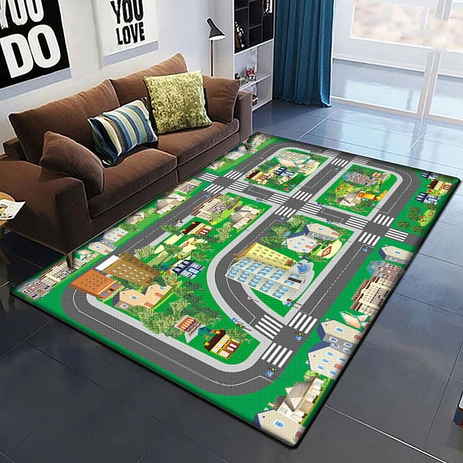 Children's Play Carpets Carpet for Living Room Big Size Traffic Route ...
