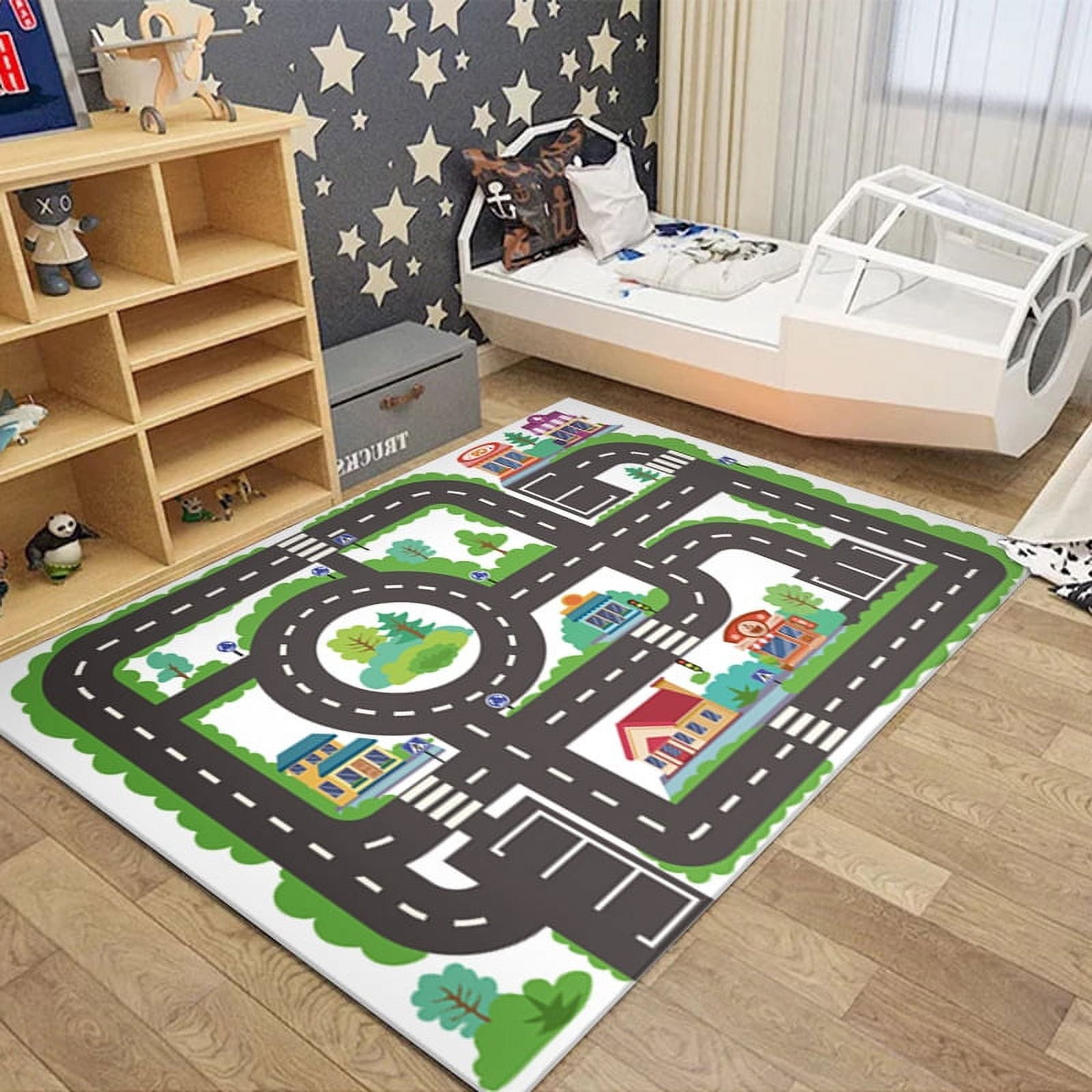 Children's Play Crawl Mat Road Traffic Route Map Carpet Living Room ...