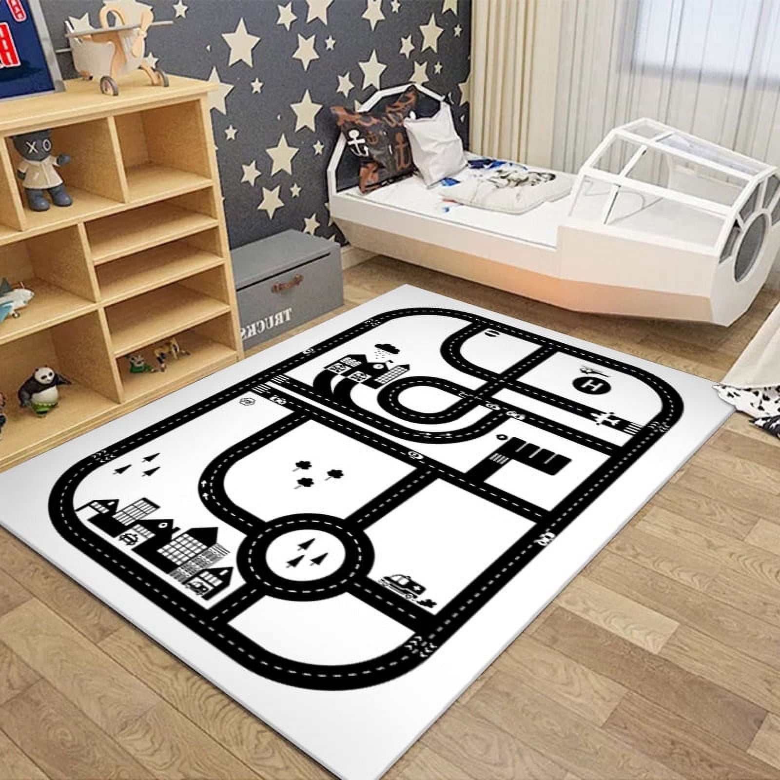 Children's Play Crawl Mat Road Traffic Route Map Carpet Living Room ...
