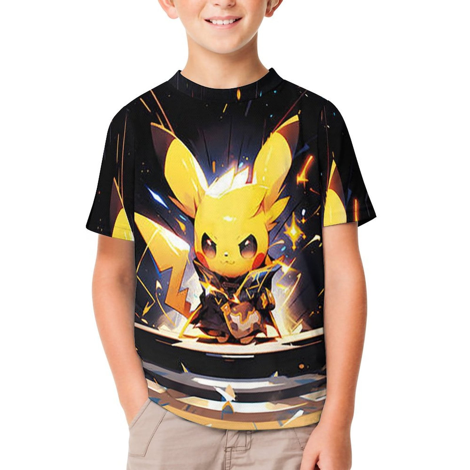 Children's Pokemon_Pi_ka_chu T-Shirt Customized Short Sleeve Novelty ...
