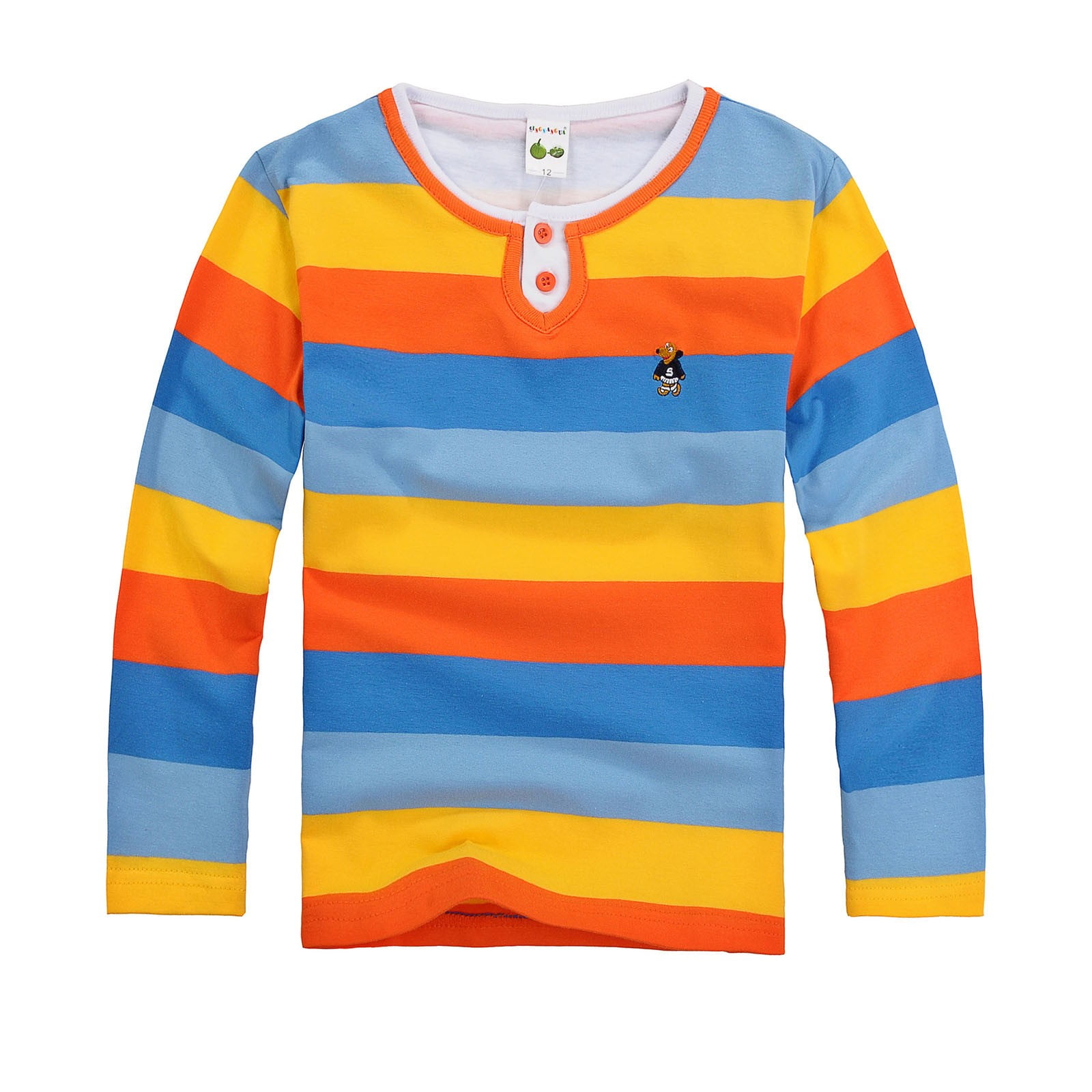 Children's Polo Shirt Boy Long Sleeve Shirt Collared Shirts Basic T ...