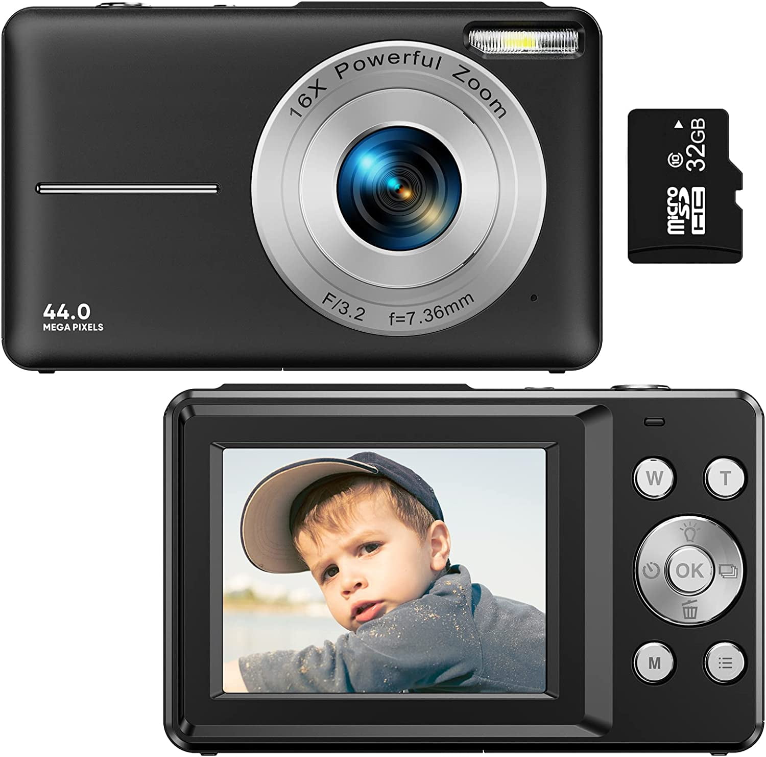 Children's Portable Digital Camera 44 Million High-definition Pixel Point-and-shoot Camera Vlog ...