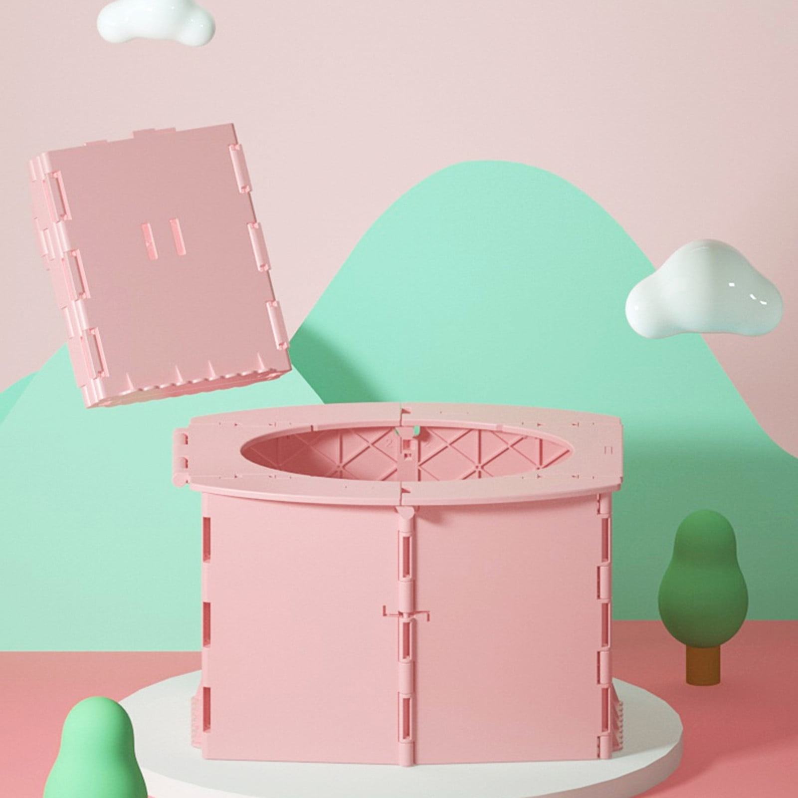 Children's Portable Toilet Pink Portable Travel Toilet Folding Commode ...