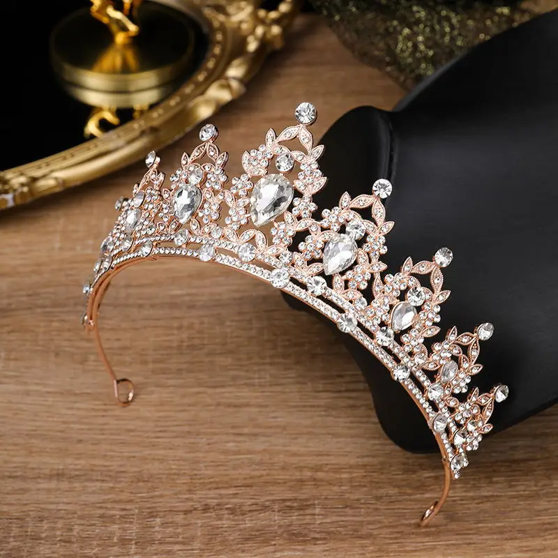 Children's Princess Crown Crystal Tiara Girls Hair Accessories High-end ...