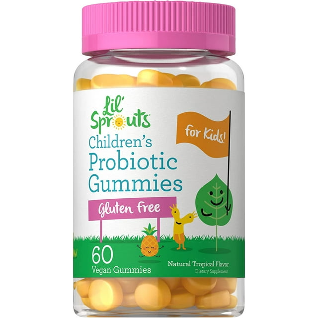 Children's Probiotic | 60 Vegan Gummies | Tropical Flavor | by Lil ...