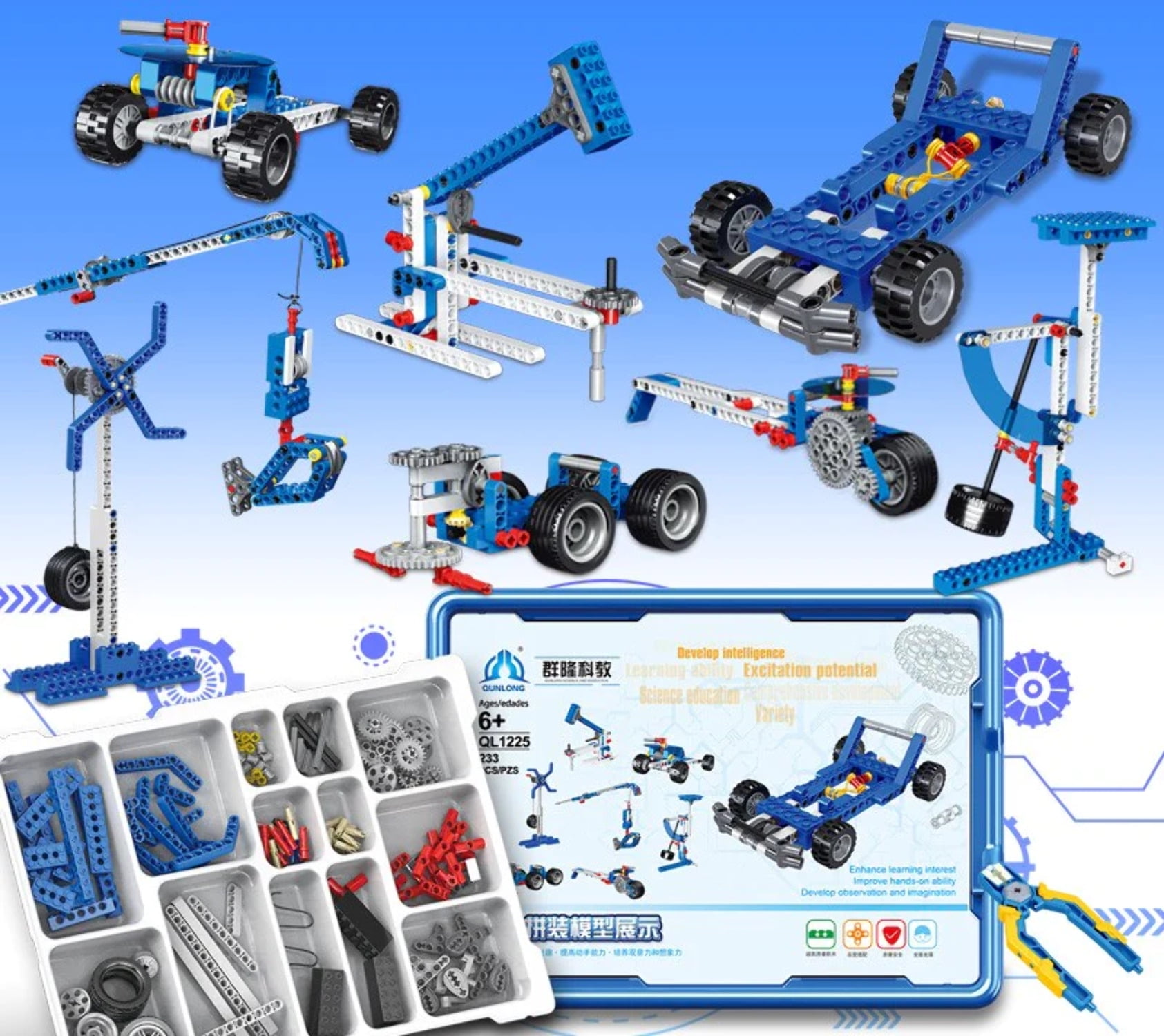 Children's Programmable Robot Set Science Educational Puzzle Building ...