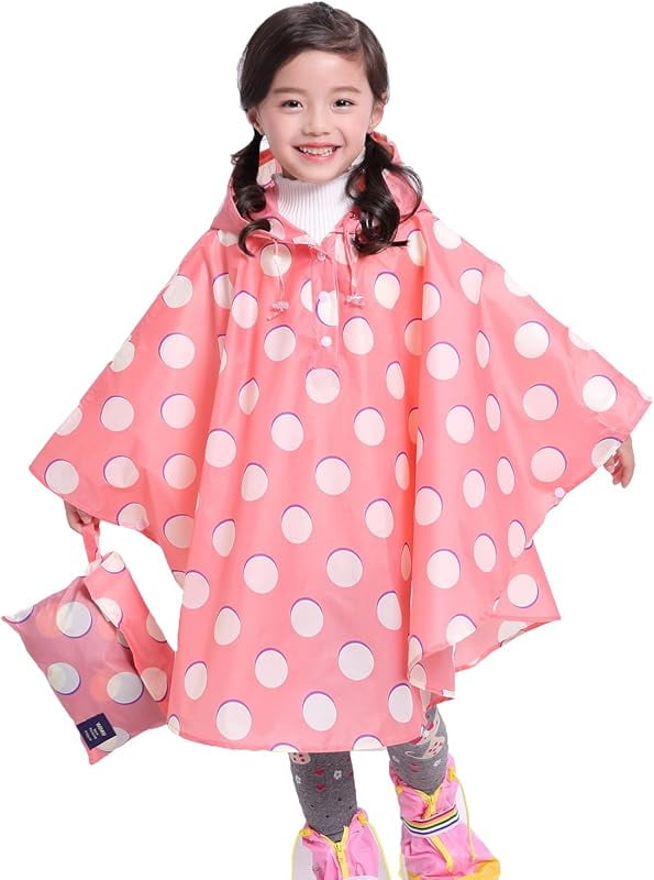 Children's Rain Cape Raincoat Rain Poncho Rain Jacket with Hood ...