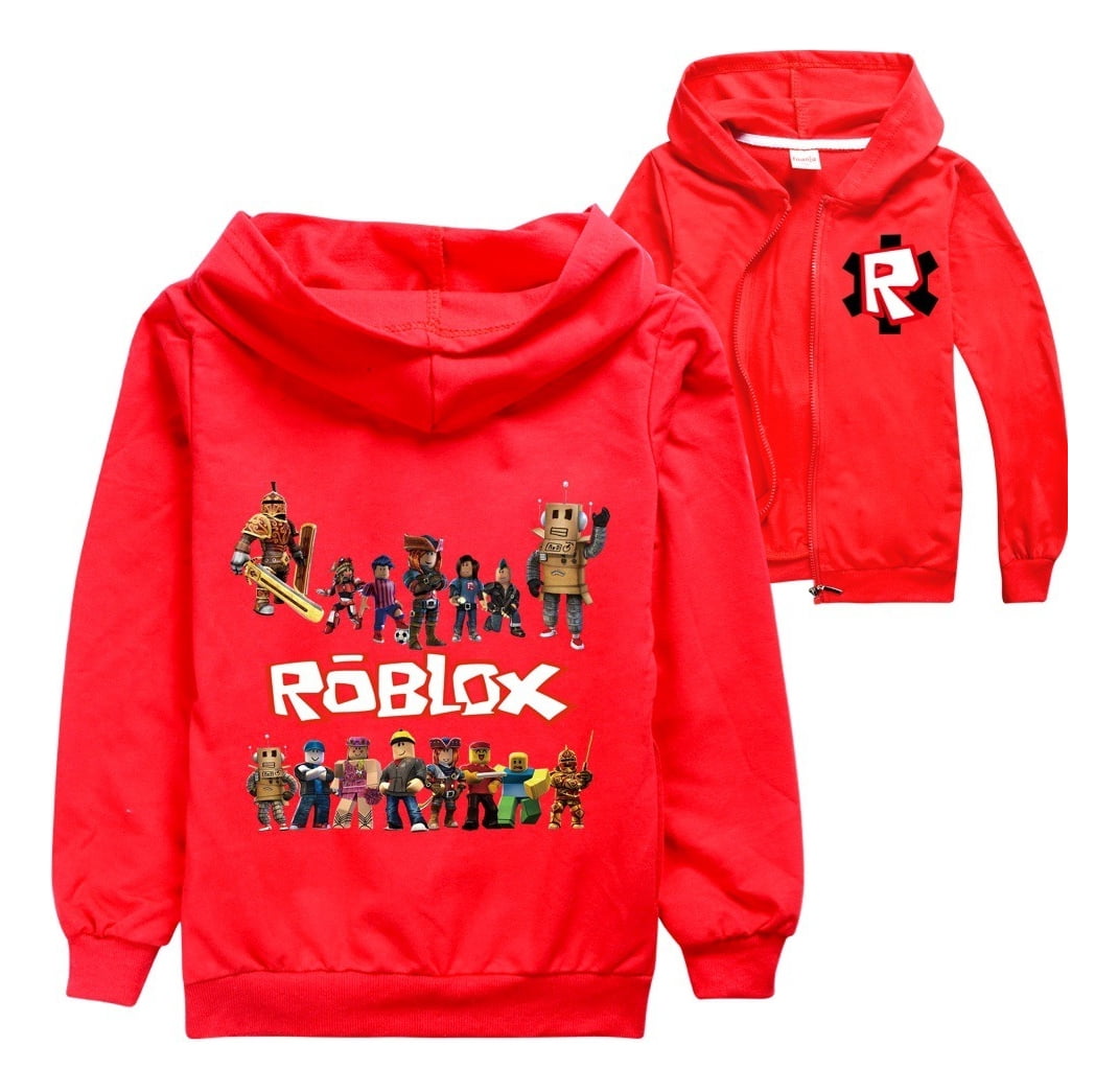 Children's Roblox Zip Hoodie - Warm Cotton Jacket with Full Zipper ...
