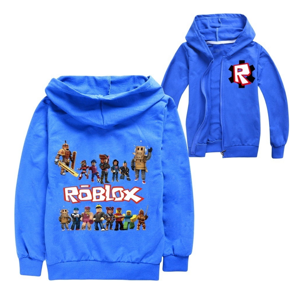 Children's Roblox Zip Hoodie - Warm Cotton Jacket with Full Zipper ...