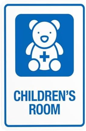 Children's Room With Graphic Warning Sign, Room Security Metal Signs ...