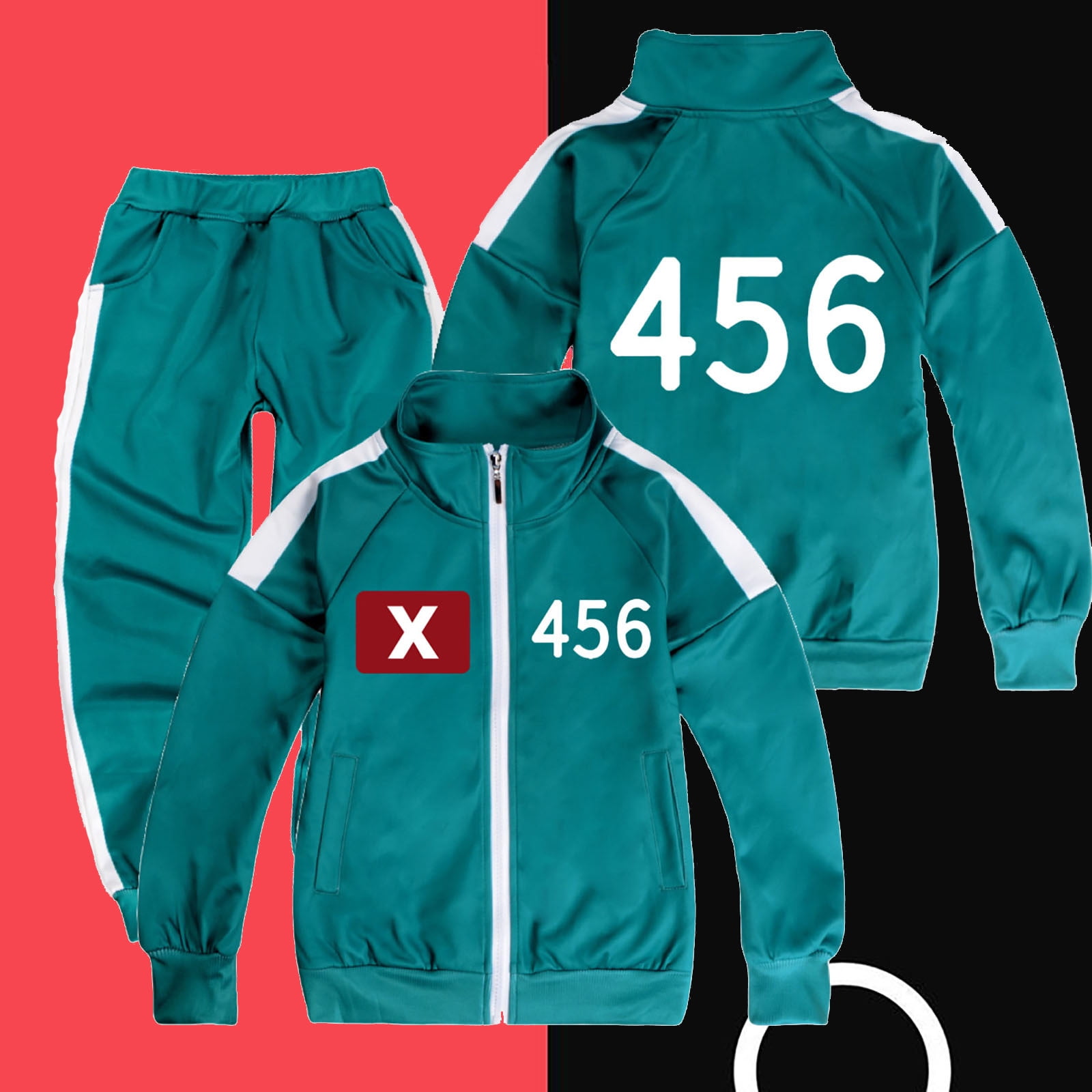 Children's "S-quid Game" Korean TV series Track Suit - Two-Piece Zip-Up ...