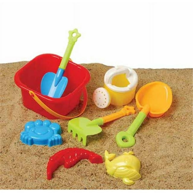 Children's Sand Castle Beach Toy Bucket Set 6.25"W 8pc Summer Sand Toys ...