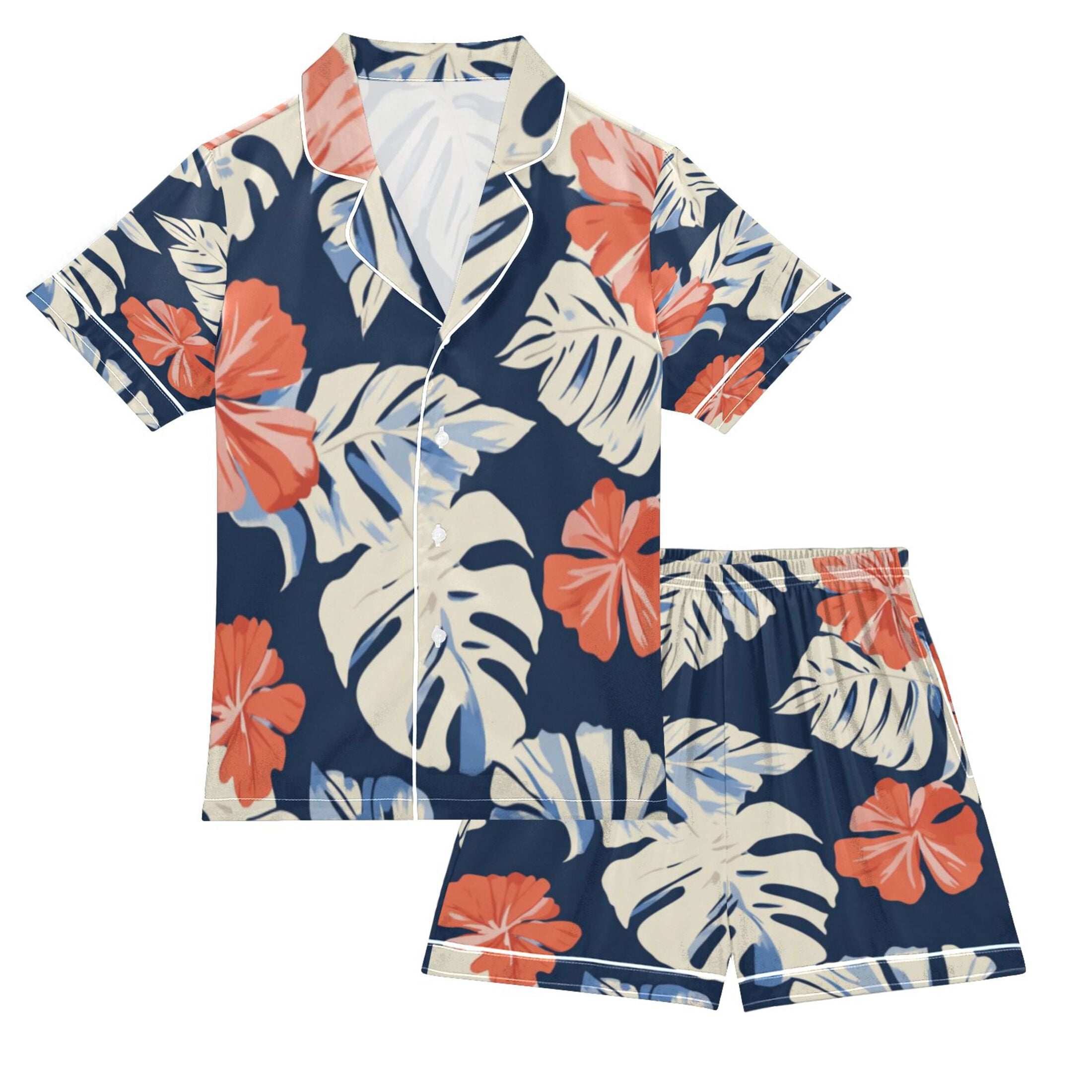 Children's Satin Pajama Sets Pajama Sets Button-Up Satin Pajama Set for ...