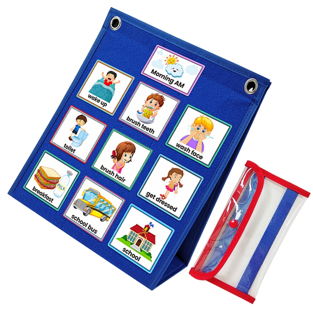 Alvinma Children's Schedule Kids Routine Board Morning Chart for Pocket ...