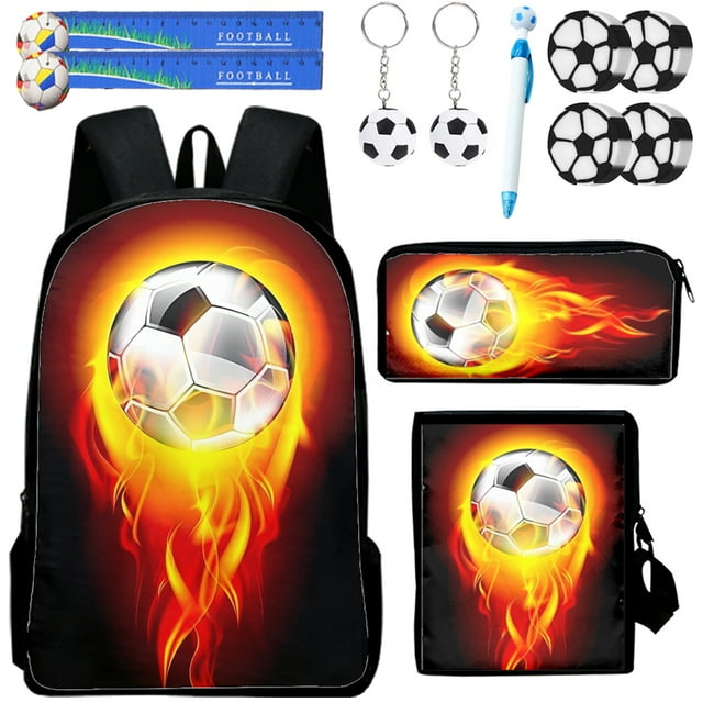 Children's School Bags Soccer Football Print Rucksack for Student 3th ...