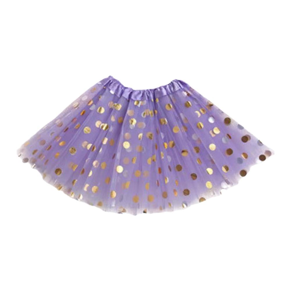 Children's Shaggy Skirt Mesh Skirt with Ladybug Polka Dot Pattern ...