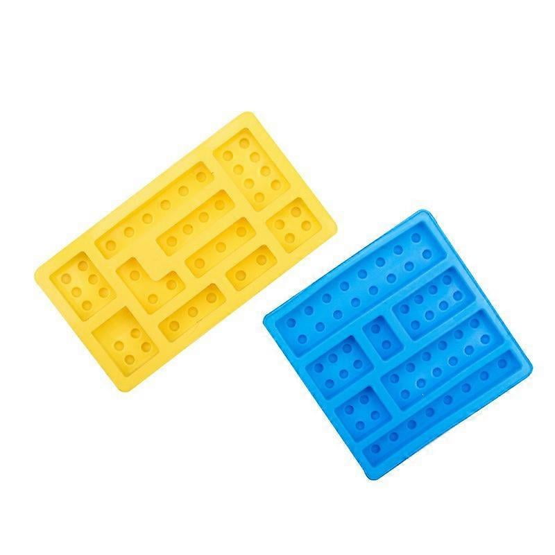 Children's Silicone Building Blocks Ice Cube Candy Moulds (2 ...