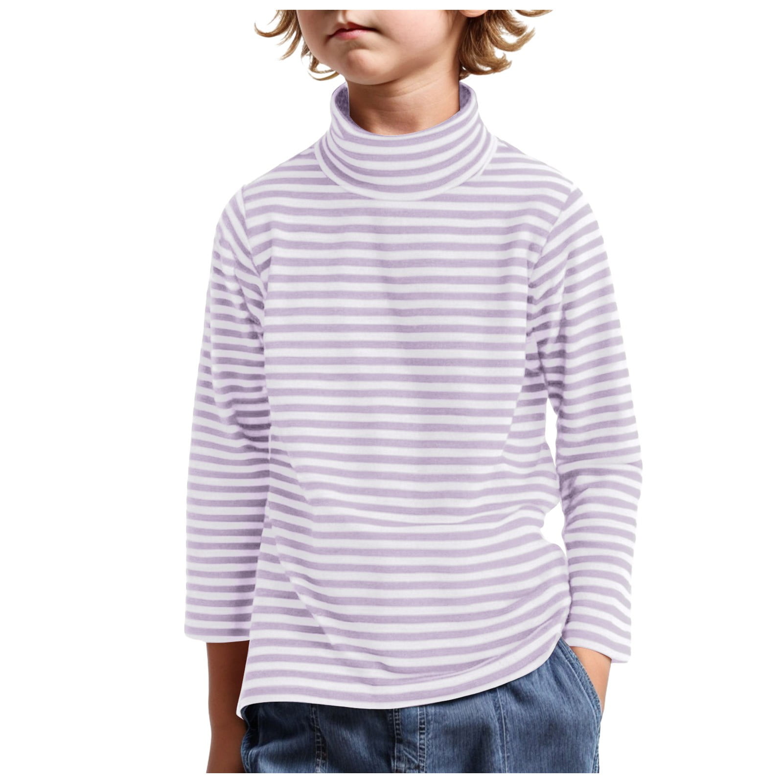 Children's Small High Neck Long Sleeved T Shirt Spring Fall And Winter ...