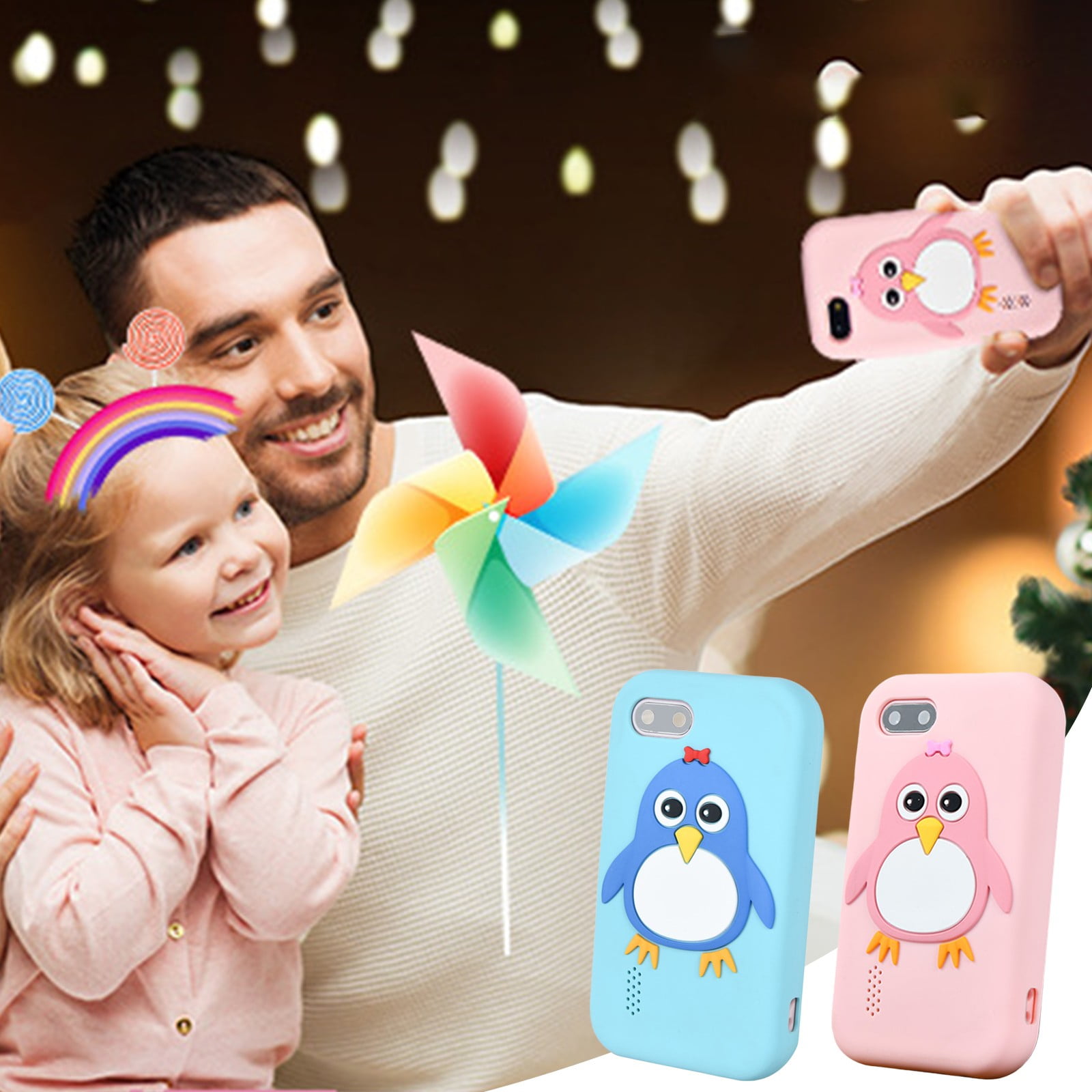 Children's Smart Touching Camera Phone With Penguin Silicones Case Mini ...