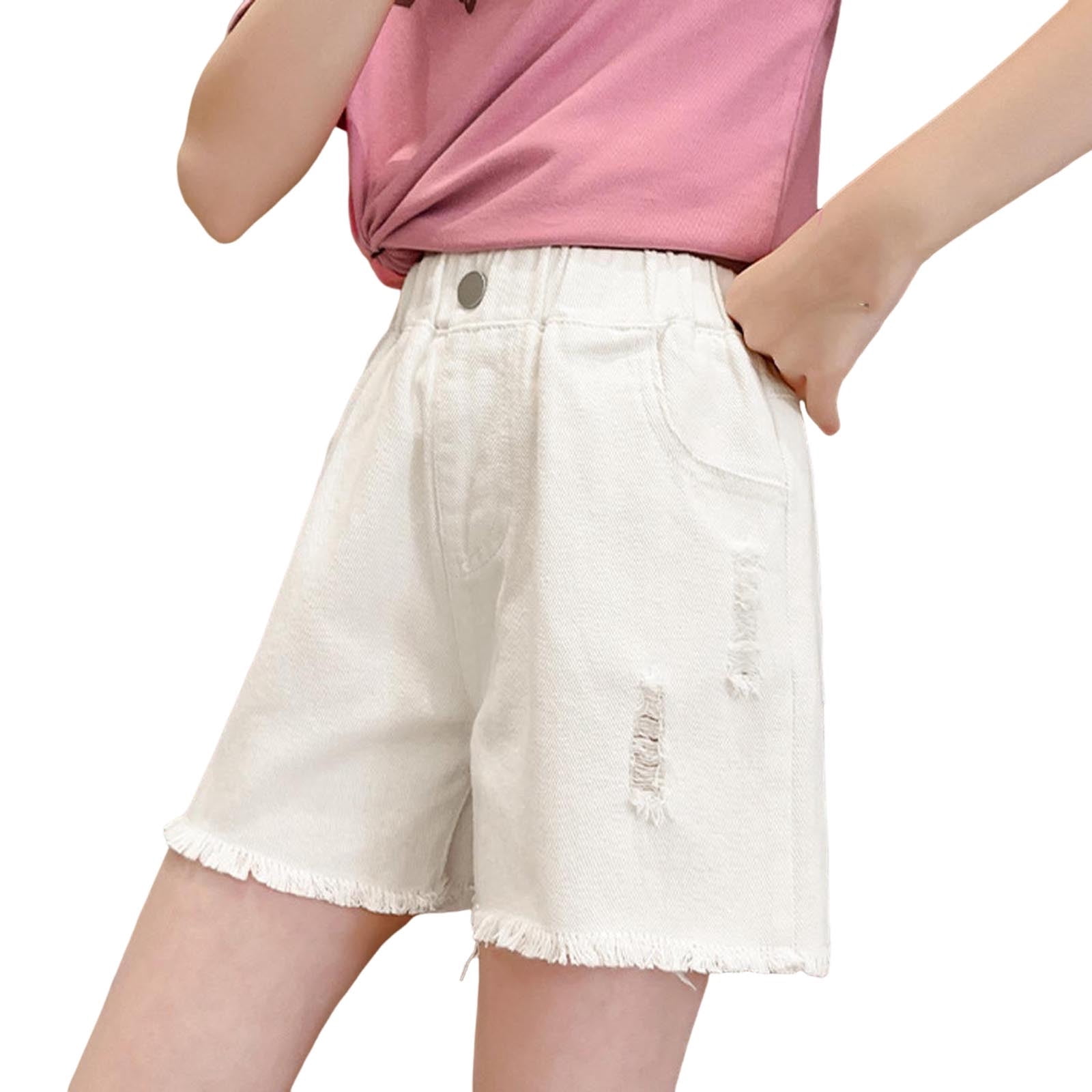 Children's Solid Color Adjustable Waist With Pleats And Pocket Casual ...
