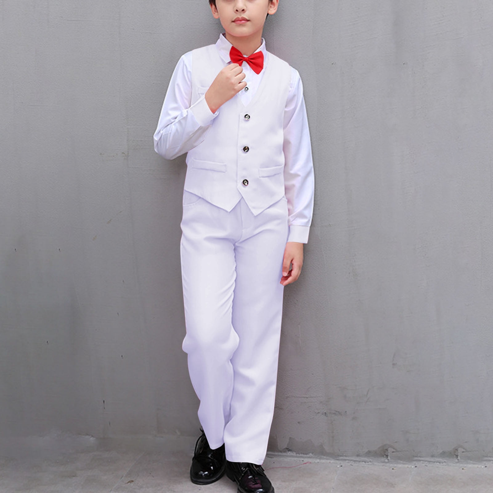 Children's Solid Color Casual Suit Performance Suit Formal Dress And ...