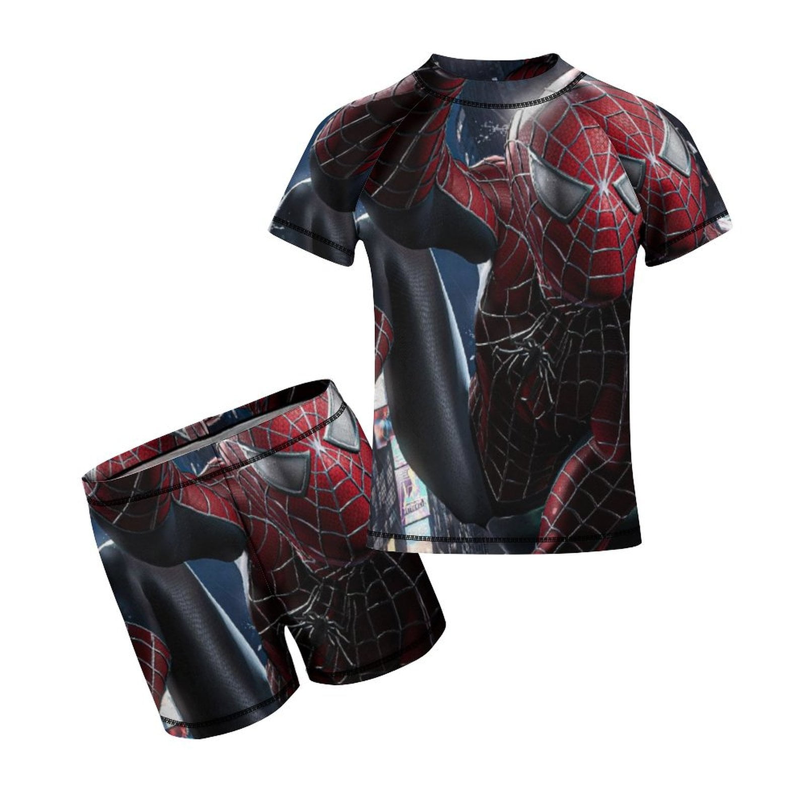 Children's Spider Man Swimwear | Children's Sun Protection Swimsuit Set ...