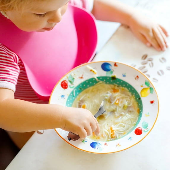 Children’s Spoon and Fork Set | Playful Pink Design | Stainless Steel ...