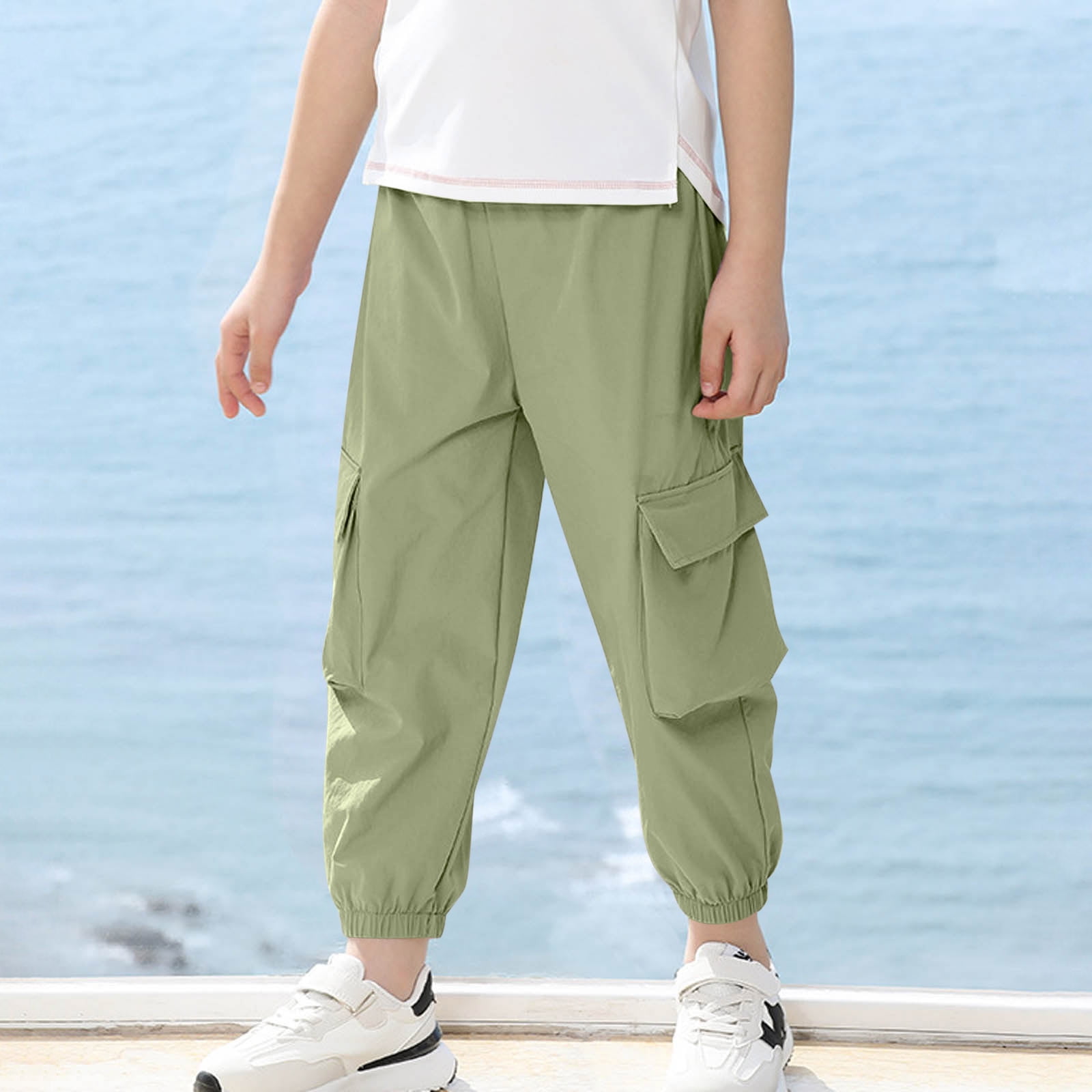 Children's Spring And Summer Solid Color Casual Sports Slim Ankle ...