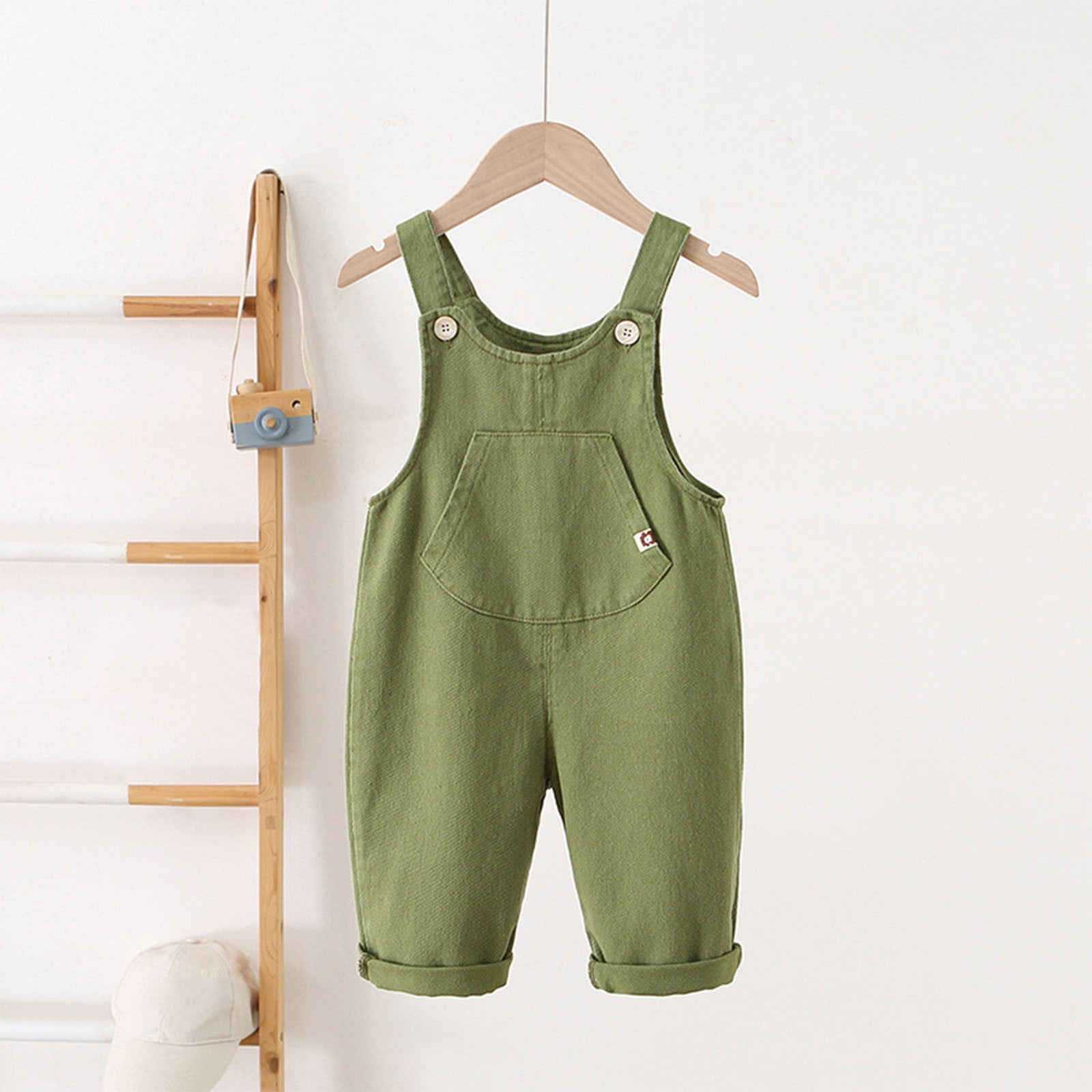 Children's Spring and Summer Solid Color Denim Overalls Tweens Clothes ...