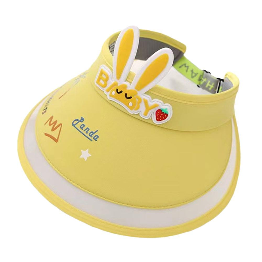 Children's Sunscreen Cute Cartoon Hat Uv Resistant Wide Sun Brim No-Top ...