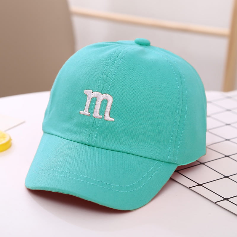Children's The letter M Baseball Cap for Girls Boy Hats Sunscreen Baby ...