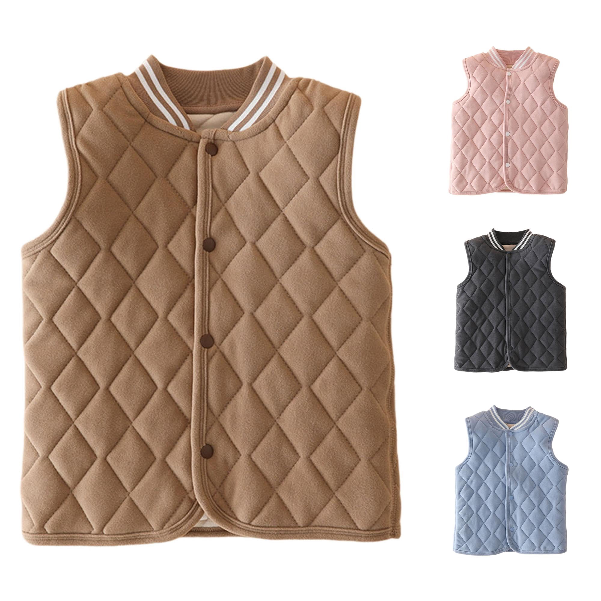 Children's Thickened Warm Vest for Boys Stylish Autumn Winter Coat and ...