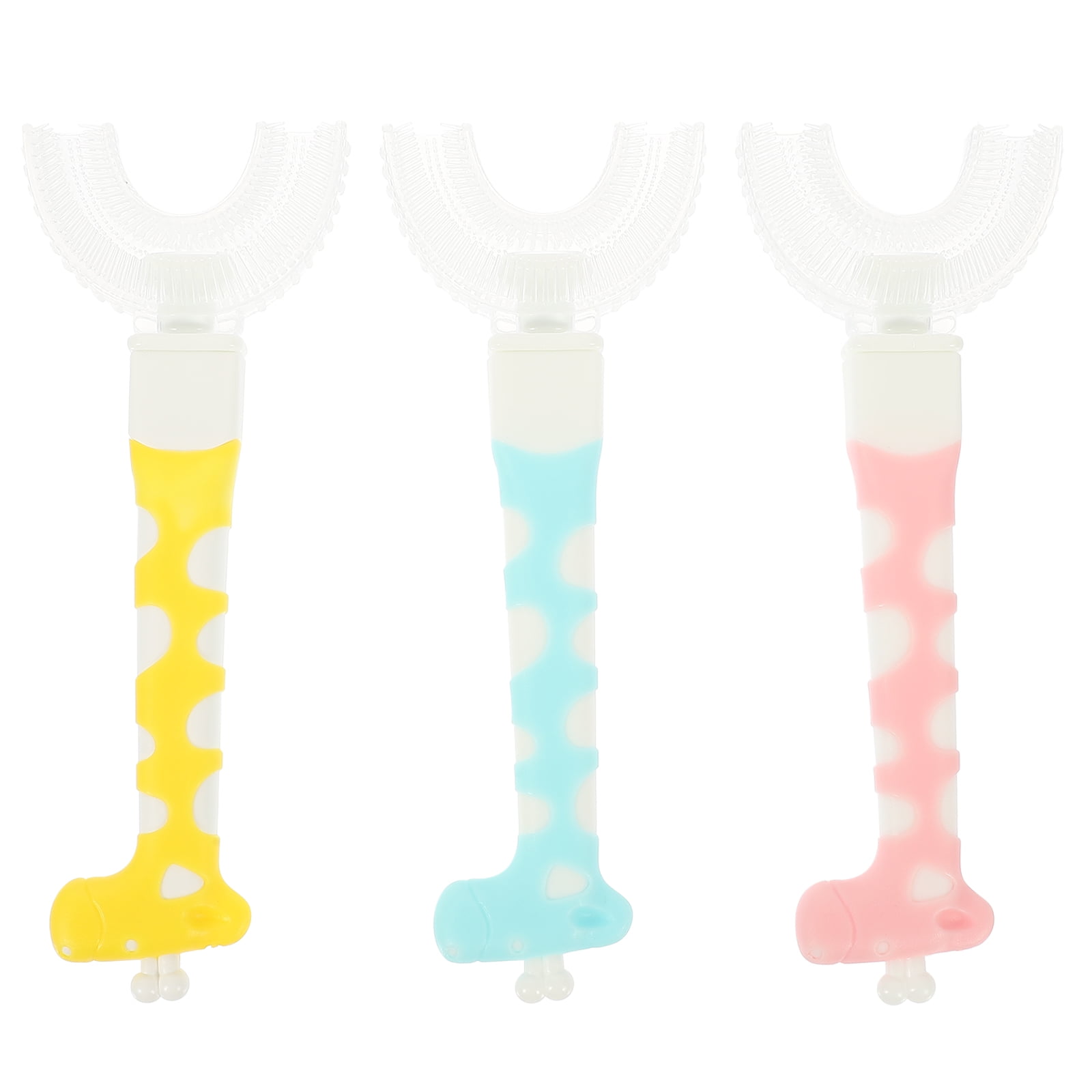 Children's Toothbrush Food Grade Silicone Kids Set All Around for Shape ...