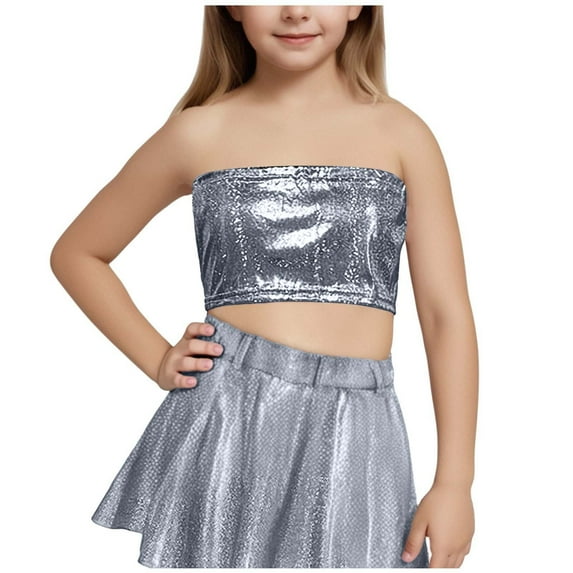 Children's Top, Children's Performance Costume Sequined Sleeveless T ...