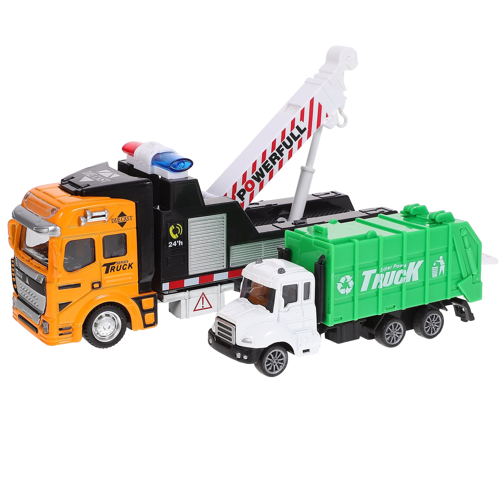 Children's Towing Crane Boys Toys Pull Back Toys Toy for Kids Push and ...