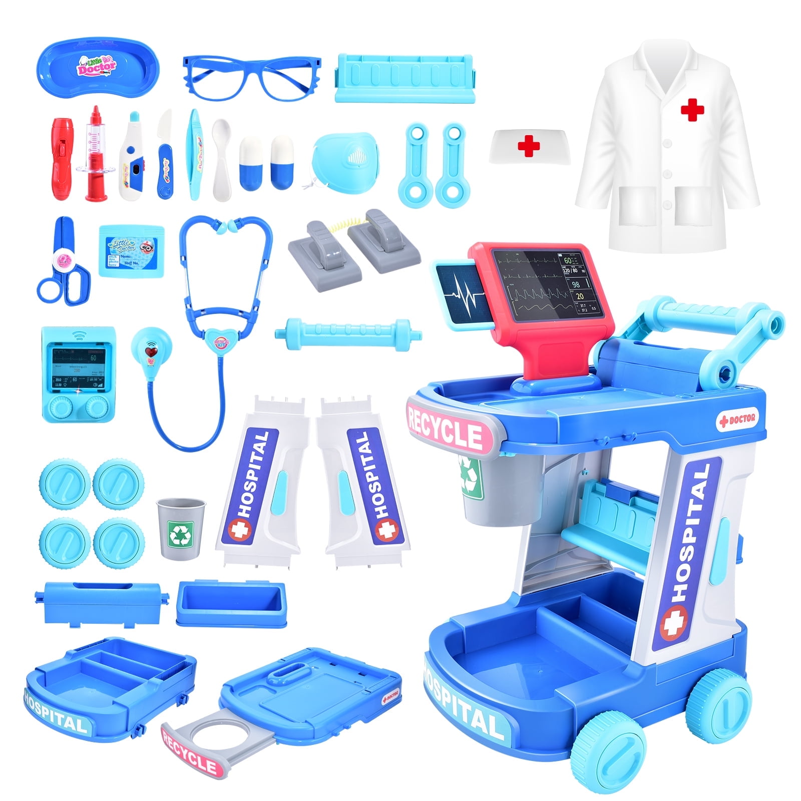 Children's Toy Doctor set, high durability role-playing medical toys ...