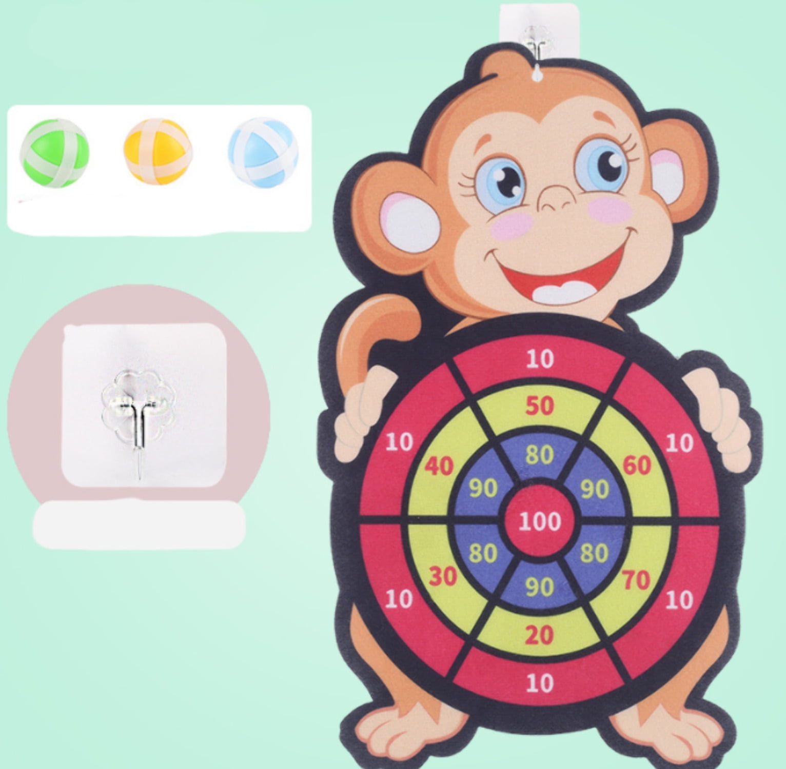 Children's Toy Sticky Ball Dart Plate Throwing - Walmart.com