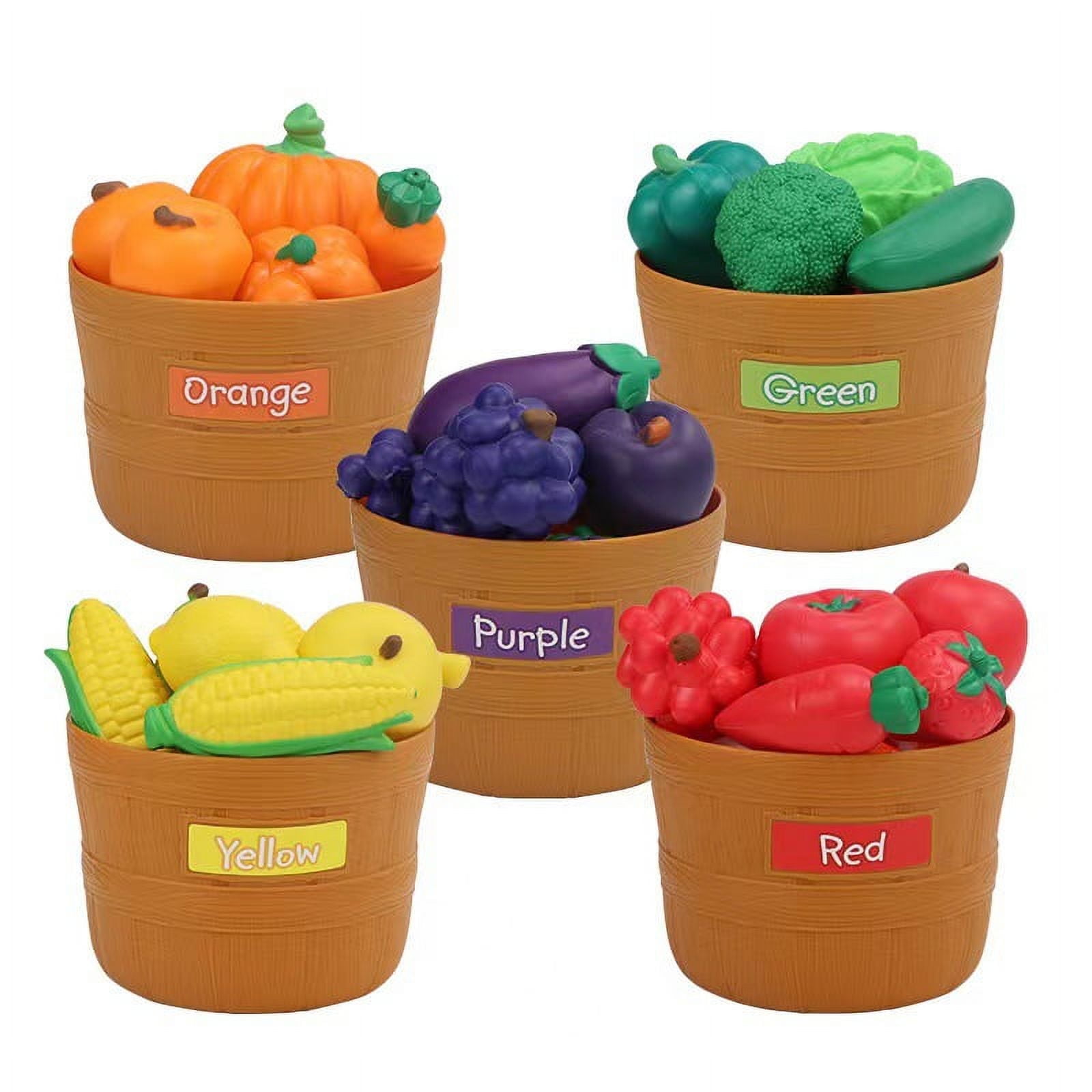 Kids Pretend Play Food Set, Cognitive Classification of Fruits ...