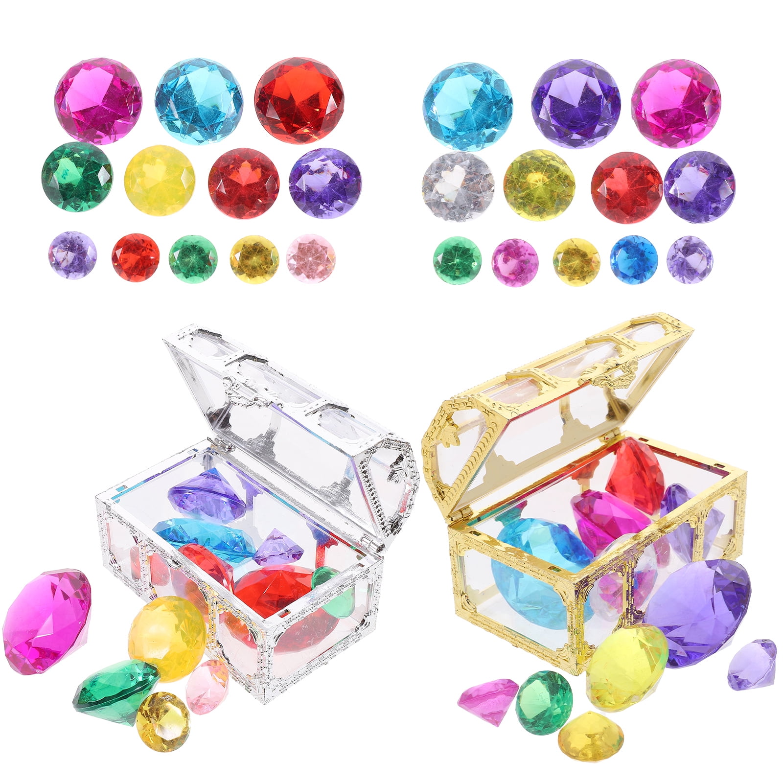 Children's Toys Handmade DIY Treasure Chest Pirate Hunting Diamonds ...