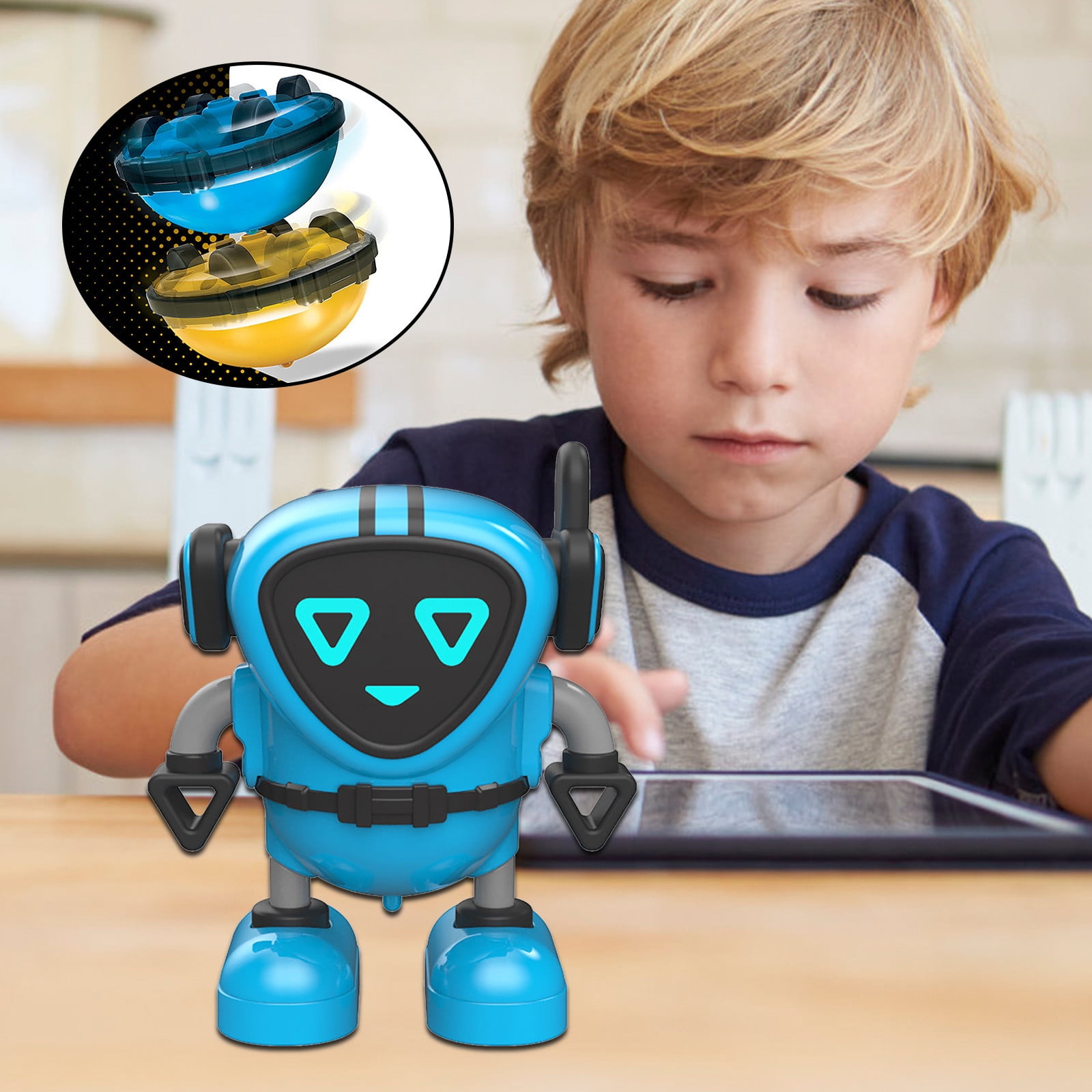 Children's Toys New Gyro Inertial Deformation Robot Small Car Finger ...