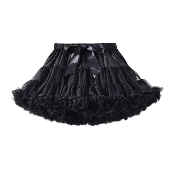 Children's Tutu Skirt, Solid Color Elastic Waist Mesh Puffy Skirt for 0 ...