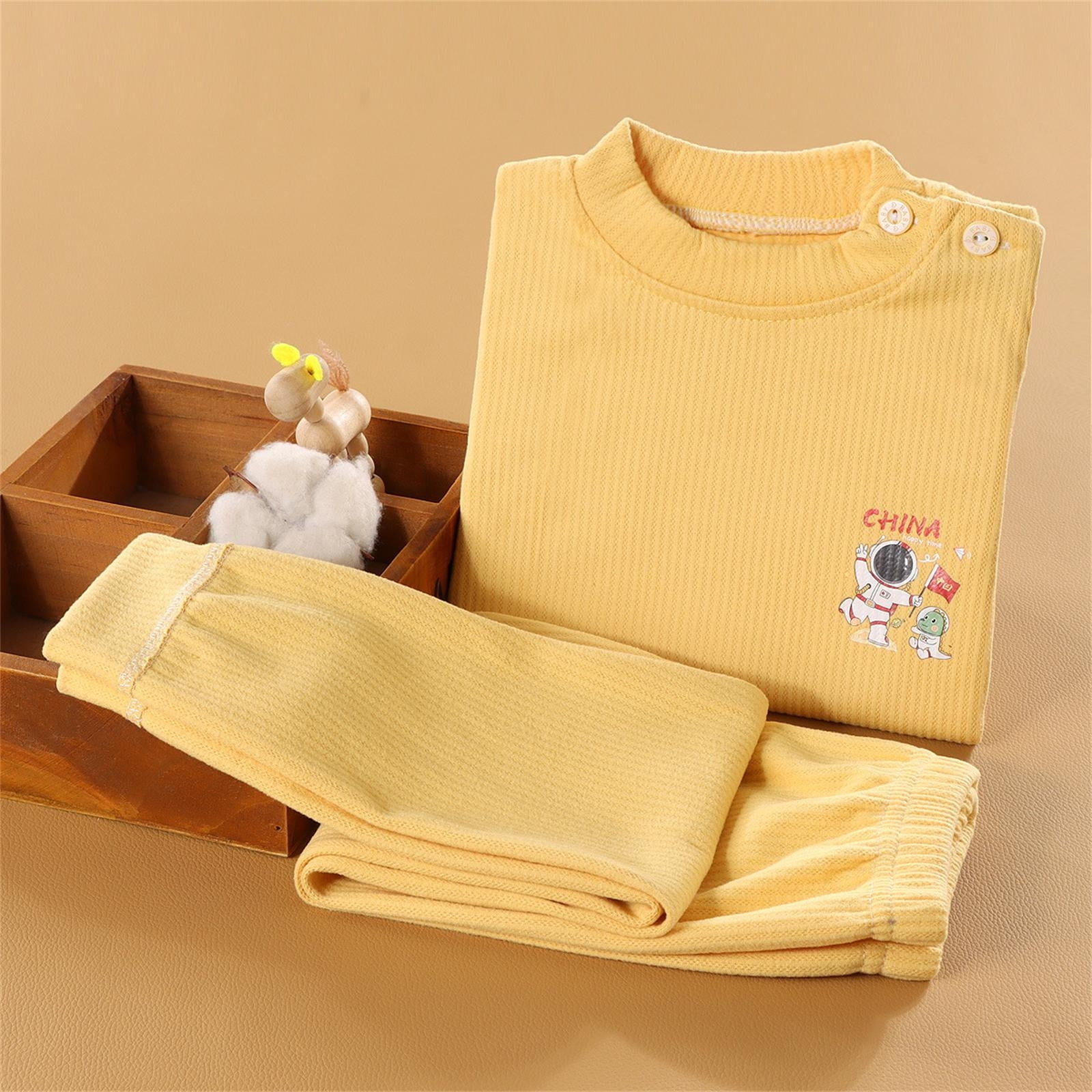 Children's Warm Set Boys and Girls Baby Homewear Cartoon Printing ...