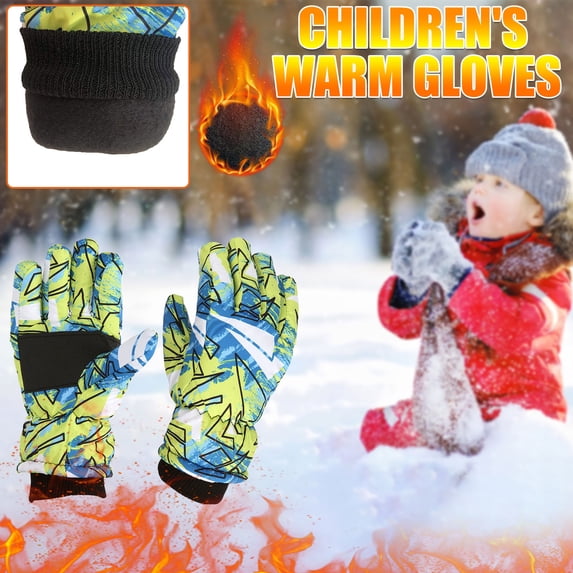 Children's Waterproof Winter Mittens For Cold Weather, Windproof Gloves ...
