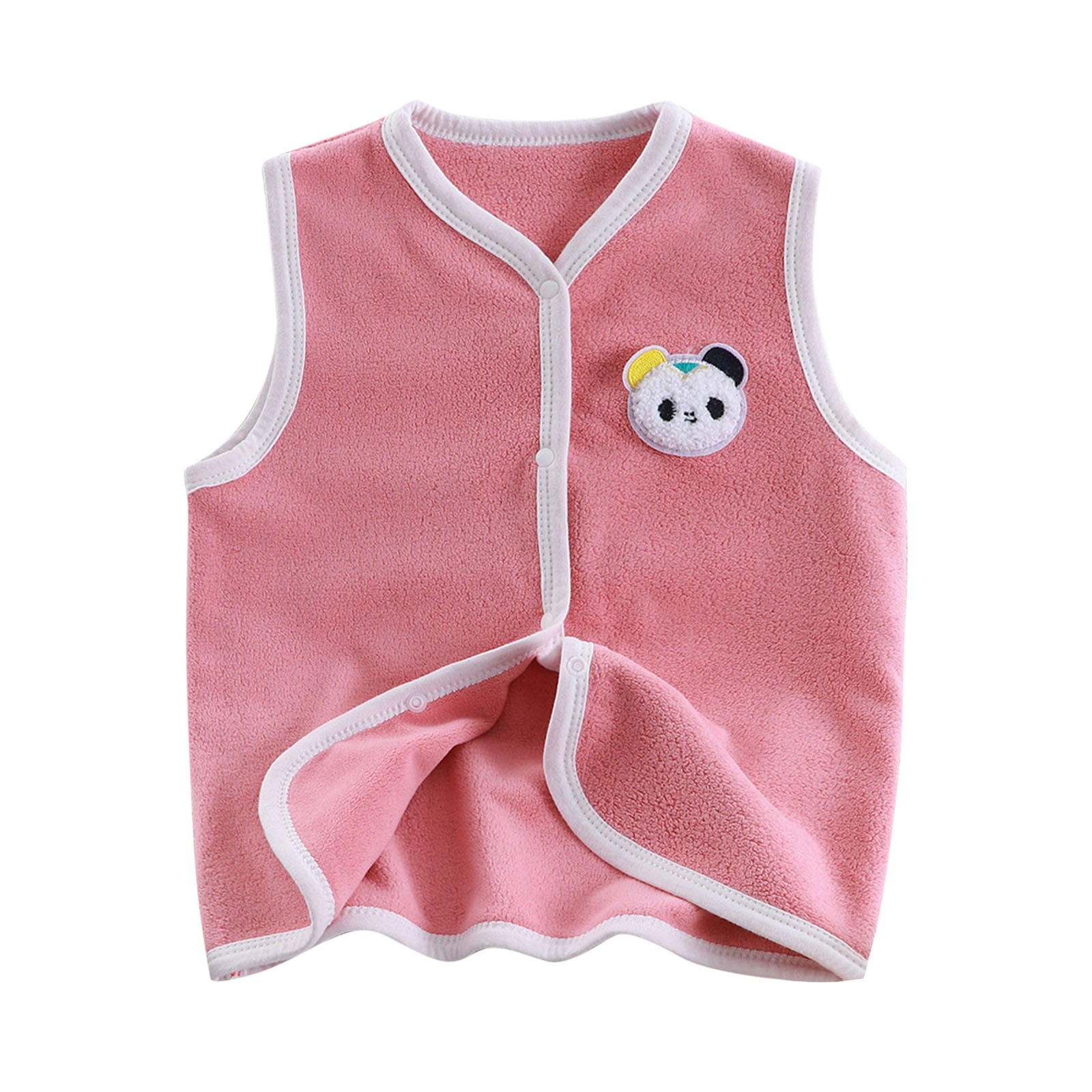 Children's Winter Vests Plus Velvet Padded Solid Color Sleeveless ...