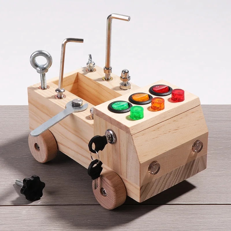 Children's Wooden LED Switch Busy Board Disassembly and Assembly Screws ...