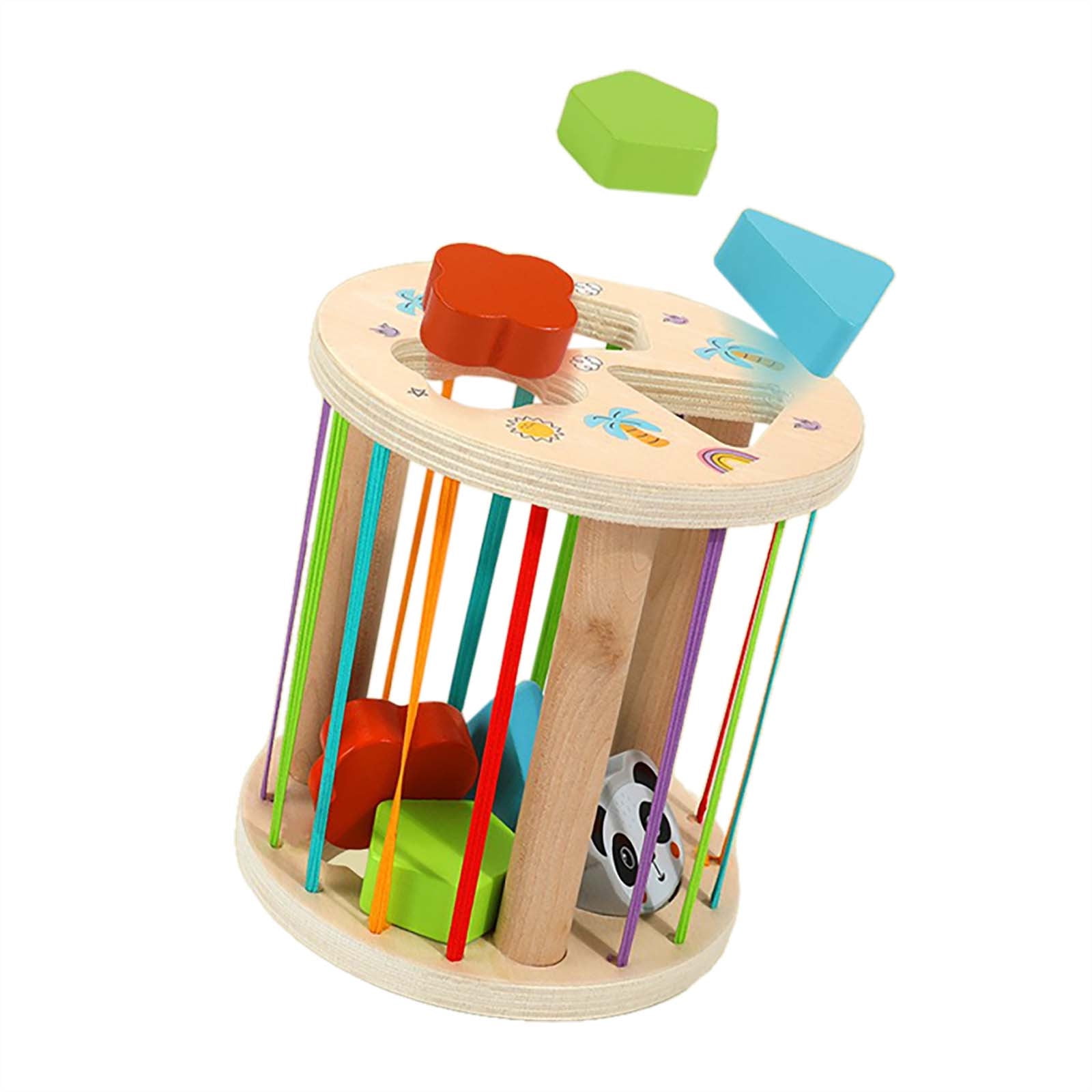 Children's Wooden Rainbow Stacking And Inserting Toy Early Education ...