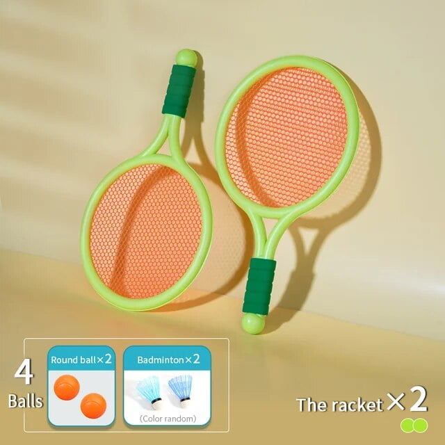 Children‘s badminton racket ball toys outdoor tennis racket set parent ...